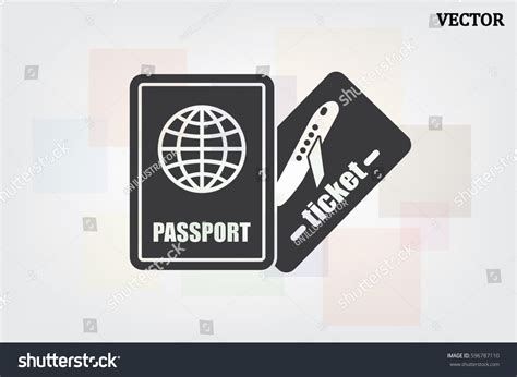 Passport Boarding Pass Icon Vector Eps 库存矢量图（免版税）596787110 Shutterstock