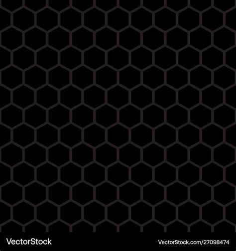 Black Hexagon Geometric Pattern Royalty Free Vector Image