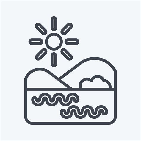 Icon Lake Related To Environment Symbol Line Style Simple