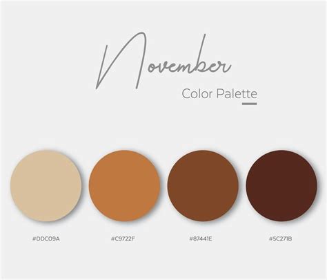Brown Beige And Caramel Color Palette For November