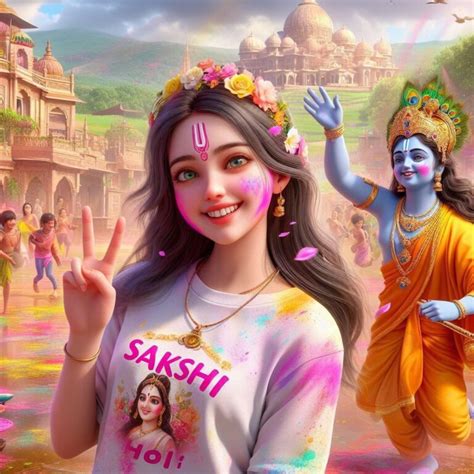 Holi Bing AI Image Prompt Couple Boy And Girl Creative