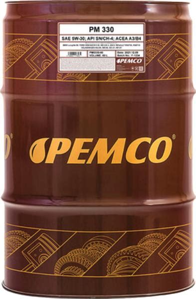 Pemco 330 5w 30 A3 B4 60 L Auto Chládek S R O