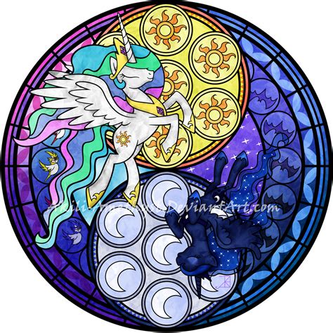 Stained Glass Sunrise Moonrise Vector Recolor By Akili Amethyst On