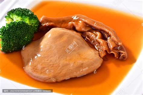 鲍汁灵芝菇鹅掌 中国菜系 食品餐饮 摄影 汇图网www huitu