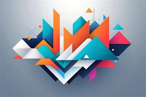 Premium Photo Abstract Geometric Graphic Element Vector