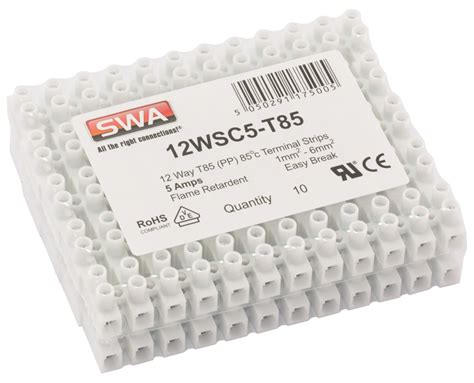 SWA 12WSC5 Connector Strip 12W 5A Pk10
