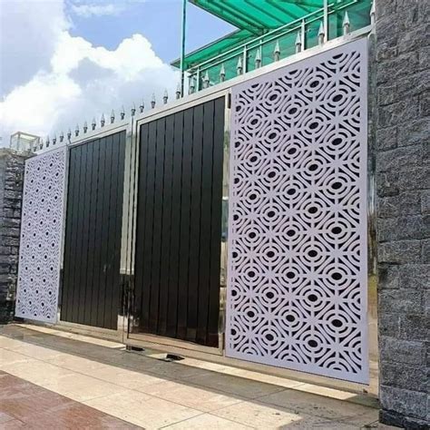 Modern Black Stainless Steel Hinged Gate For Home At ₹ 740 Sq Ft In Chennai