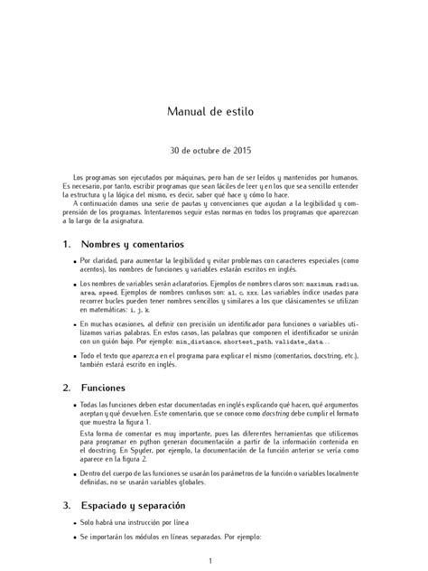 Python Manual De Estilo Oct 2015 Descargar Gratis Pdf Lenguaje De