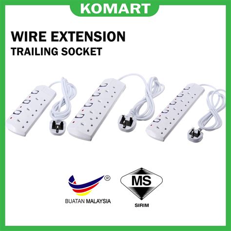 Gang Extension Trailing Socket Wire Extension Plug Shopee Malaysia