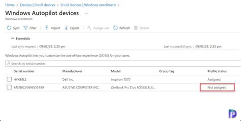 Fix Autopilot Profile Status Shows Not Assigned Stuck Assigning