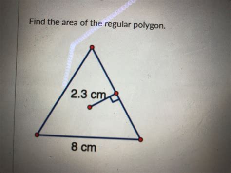 Answered Find The Area Of The Regular Polygon 8 Bartleby