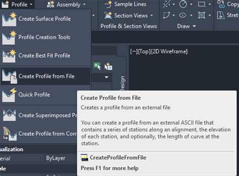In Profile Creation From File Asci Civil D Dynamo