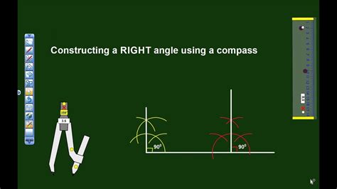 Constructing A Right Angle Using Compass Youtube
