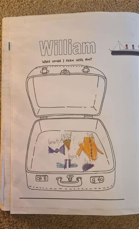 According To My Sons School Work Titanic Passengers Would Pack A