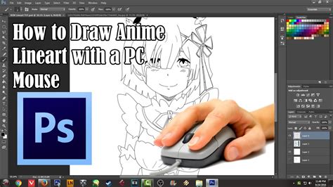 How To Draw Anime Lineart With A Pc Mouse Photoshop Cs6 Brush Setup