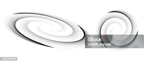 Abstract Art Lines Geometry Illustration Circle In Spiral With Lines As
