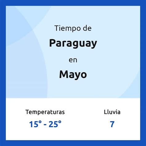Clima En Paraguay En Mayo 2024