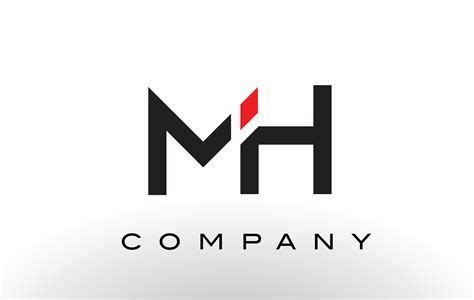 Mh Logo Letter Design Vector 4892347 Vector Art At Vecteezy