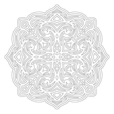 Line Art For Coloring Book With Single Pattern Stock Vector