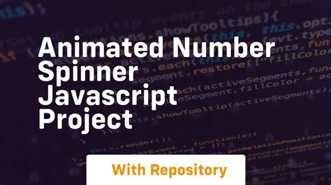 Animated Number Spinner Javascript Project Youtube