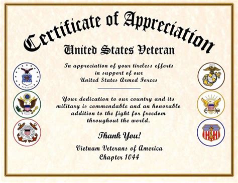 Military Certificate Templates Free Printable And Enjoyable Learning