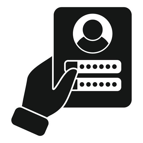 Hand Holding Id Card Entering Password Access 47636212 Vector Art At