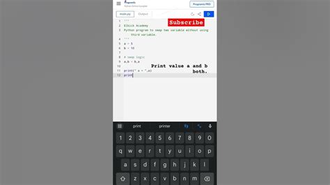 python program to swap two variables swapping in python swapnumber