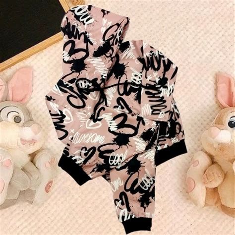 خرید و قیمت ست هودی شلوار اسپرت دخترانه و پسرانه جنس غواصی ضد آب از