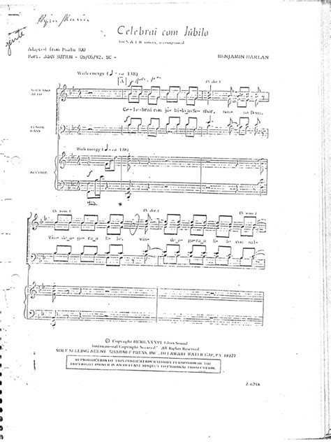 Celebrai Com Jubilo Sctb Arr Benjamin Harlan Partitura Pdf