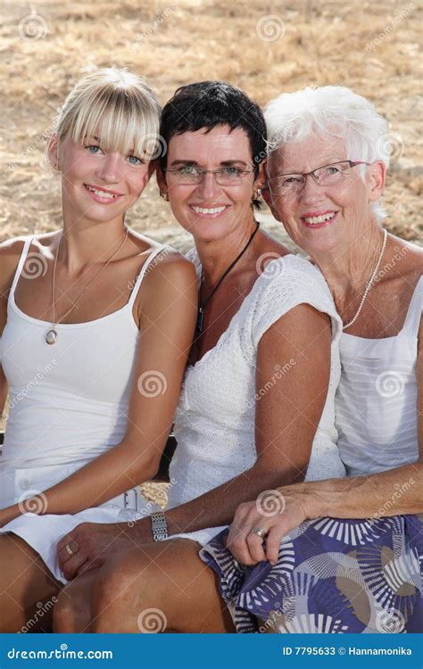 Three Generations Of Female Beauty Stock Image Image Of Gracious
