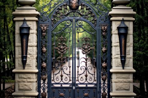 花园的铁门建筑高清图片下载 正版图片600427915 摄图网