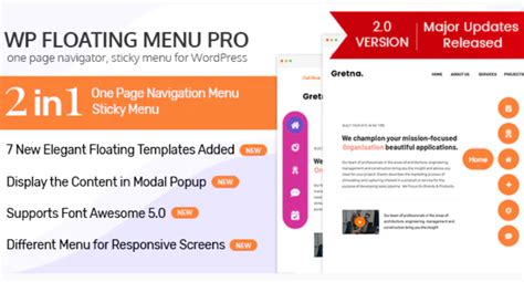 Wp Floating Menu Pro Wordpress侧边栏浮动菜单插件盛龙科技