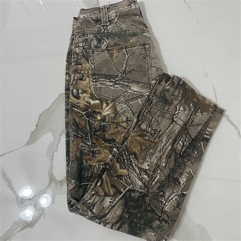 34 X 32 Vtg Realtree Camo Pants Great Washed Camo Depop
