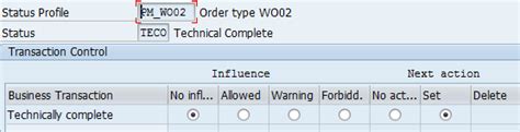 Solved SAP PM User Status Work Order No Changes After R SAP Community
