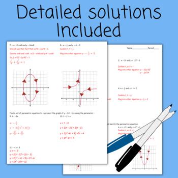Parametric Equations Precalculus Notes Homework And Notes By VPs Classroom