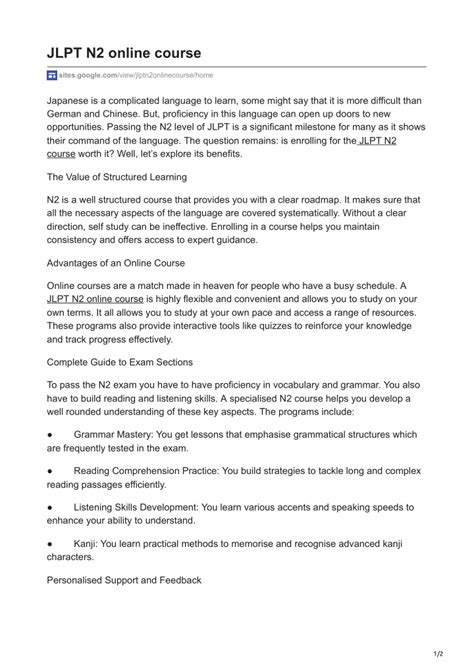 Ppt Is A Jlpt N2 Course Worth It Heres What You Need To Know