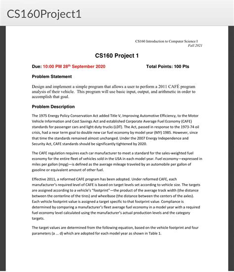 Solved Cs160project1 Cs160 Introduction To Computer Science I Fall