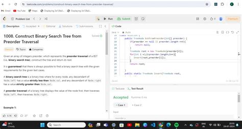 Resolved A Binary Search Tree Challenge Praneetha Imandi Posted On