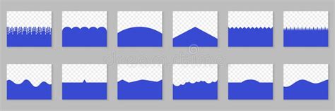 Divider Shape For Website Top Section Separator Collection For Poster App Banner Stock Vector