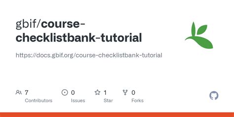Github Gbifcourse Checklistbank Tutorial Course Checklistbank Tutorial