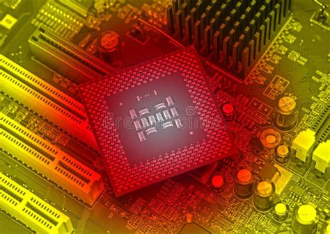 Cpu Pins And Circuit Mother Board Stock Photo Image Of Device Digital