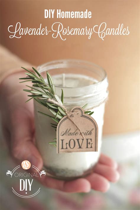Diy Homemade Candles With Natural Lavender Rosemary Scent Live Simply