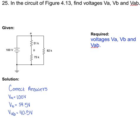 Solved 25 In The Circuit Of Figure 4 13 Find Voltages Va Chegg