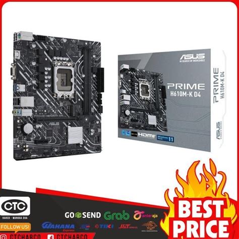 Jual Motherboard Asus H610m K D4 Lga1700 H610 Ddr4 Usb32 Sata3