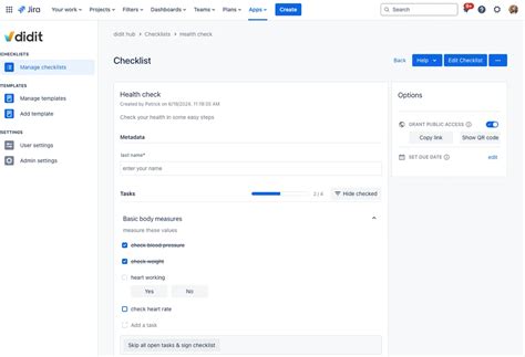 How To Create A New Checklist In Jira In The Didit Checklist Hub 🚀