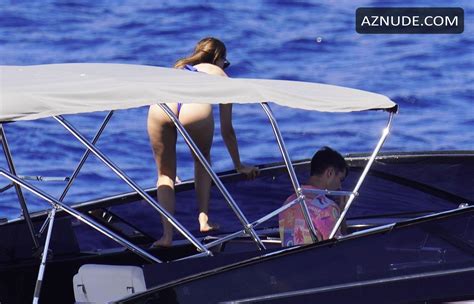 Charlotte Sine Sexy Seen With Charles Leclerc On Their Boat In Monaco