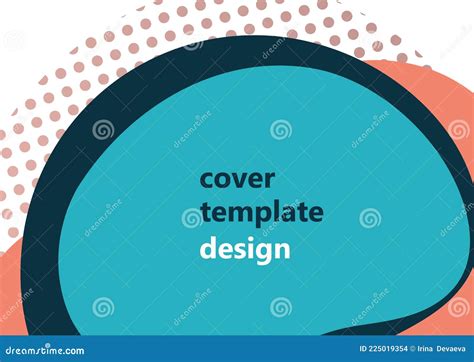 Abstract Dynamic Composition Of Overlapping Rounded Shapes And Dots Modern Style Geometric