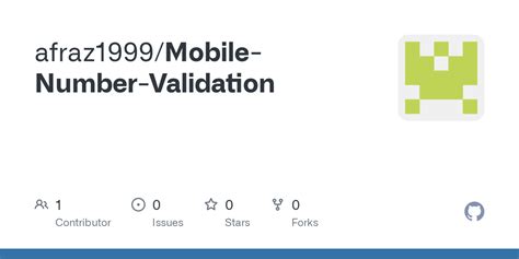 Github Afraz1999mobile Number Validation