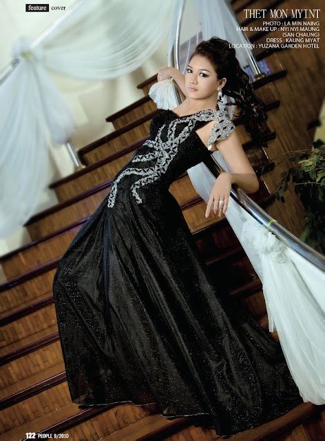 Thet Mon Myint With Designer Kaung Myats Fashion Dress Fashion