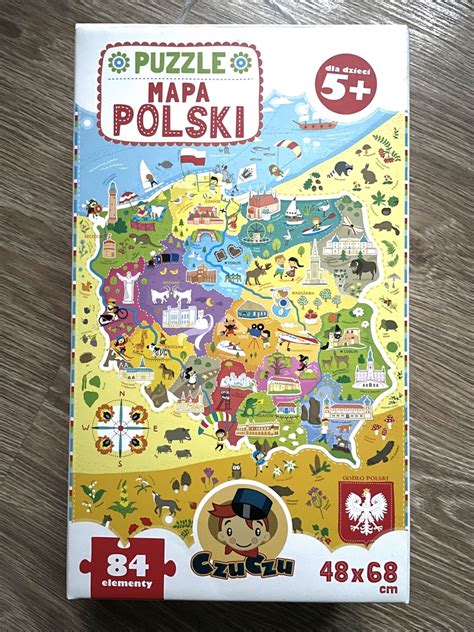 Czu Czu Puzzle 5 Mapa Polski 84 elementy Toruń Kup teraz na
